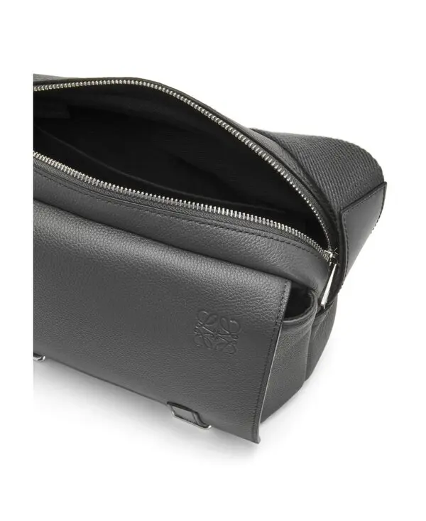 Loewe Military Zip-up Shoulder Bag - Coal Gray