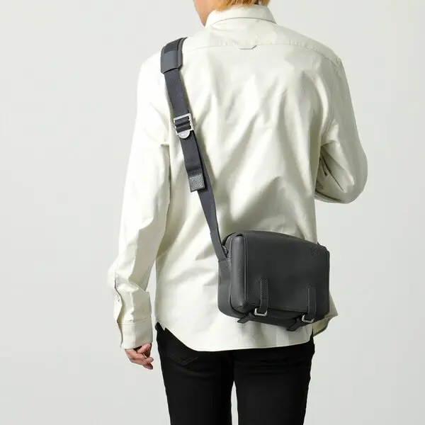 Loewe Military Zip-up Shoulder Bag - Coal Gray