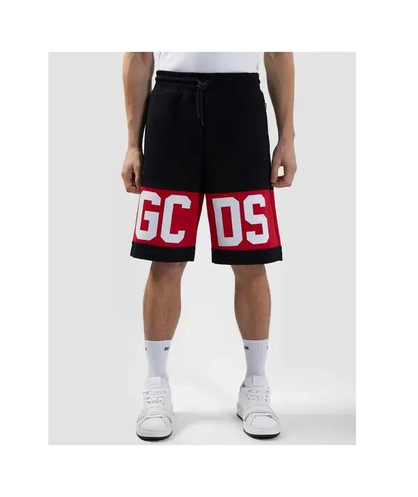 Gcds Logo Band Drawstring Shorts - Black