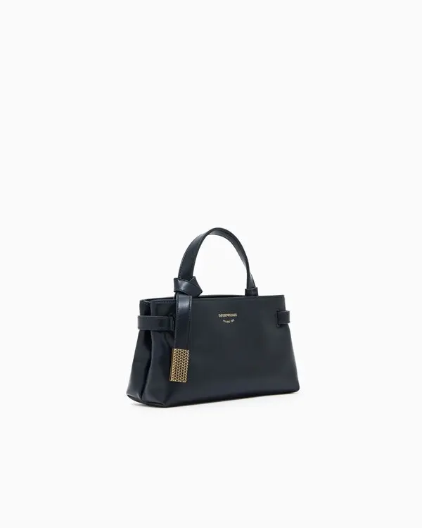Emporio Armani Knot Detail Handle Tote Bag - Black
