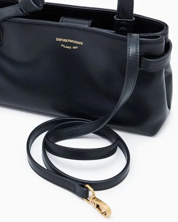 Emporio Armani Knot Detail Handle Tote Bag - Black