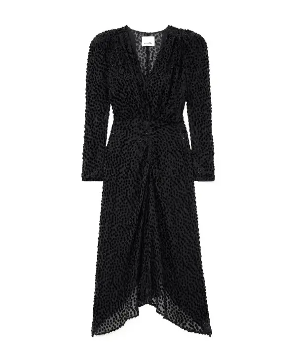 Isabel Marant Étoile V-neck Embellished Long Sleeve Dress