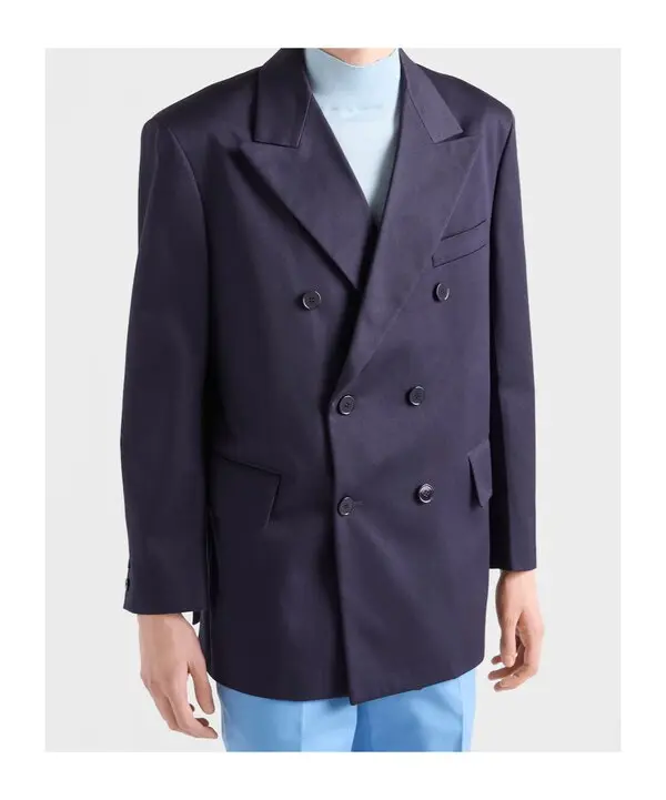 Prada Double-breasted Tailored Blazer - Navy
