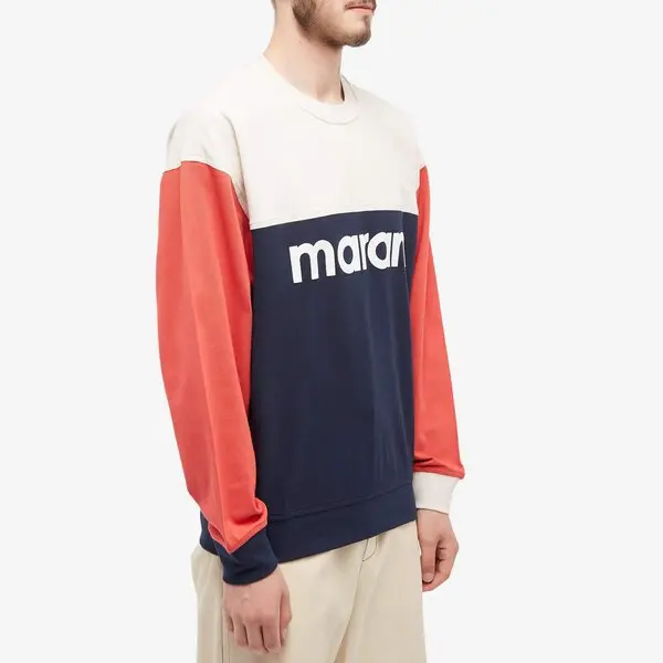Isabel Marant Étoile Aftone Crewneck Long-sleeved Sweatshirt - Blue
