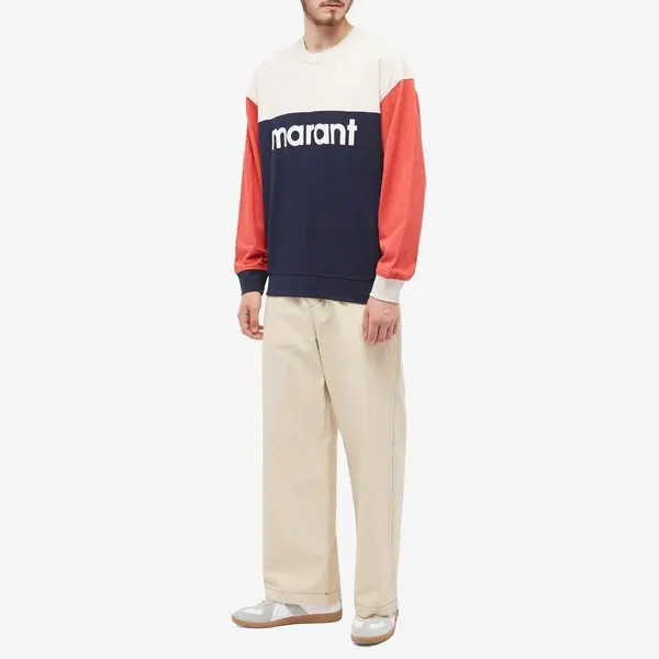 Isabel Marant Étoile Aftone Crewneck Long-sleeved Sweatshirt - Blue