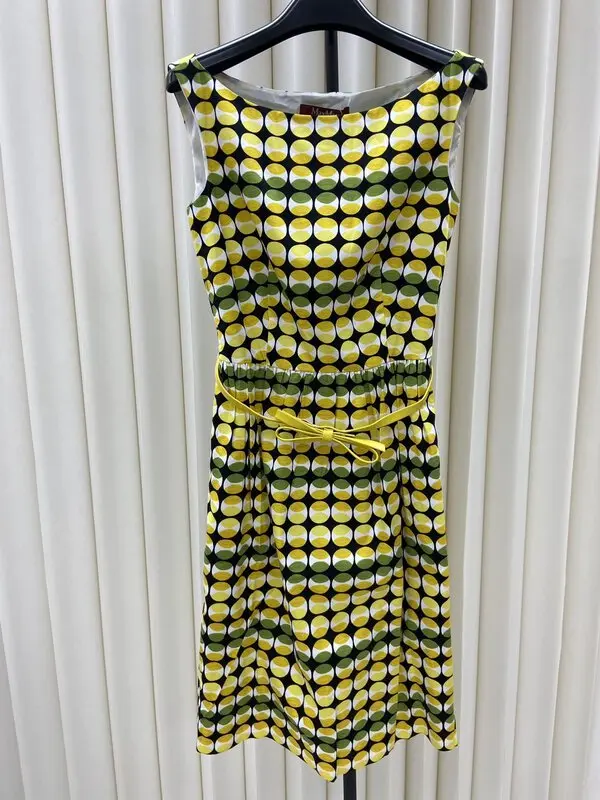 Max Mara Sleeveless Printed Midi Dress