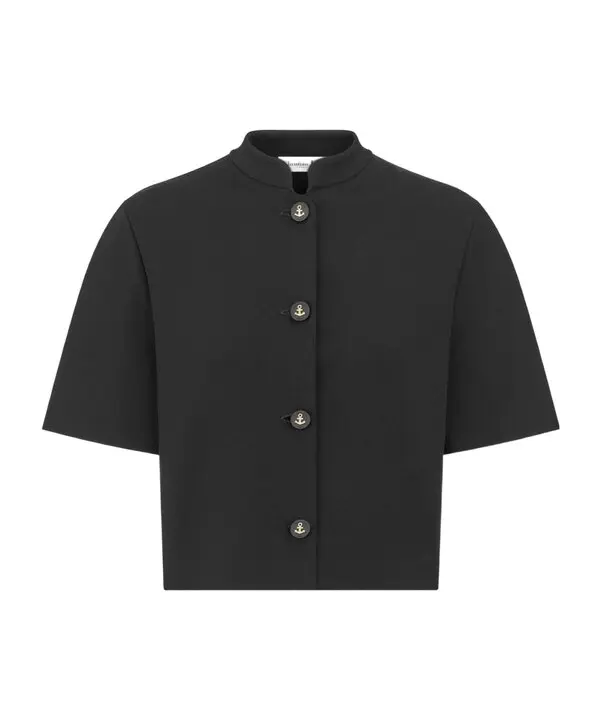 Dior Cropped Jacket With Officer Collar