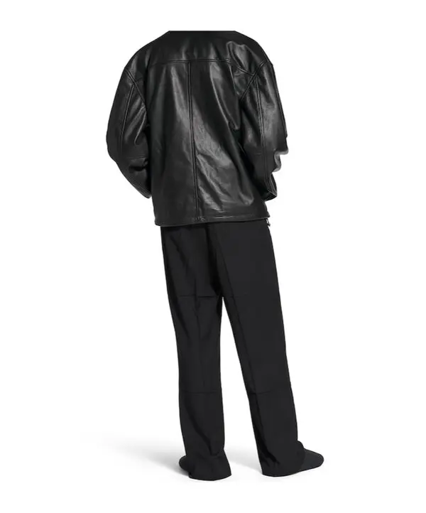 Balenciaga Nano Bb Zipped Leather Jacket