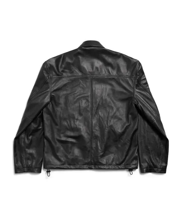 Balenciaga Nano Bb Zipped Leather Jacket