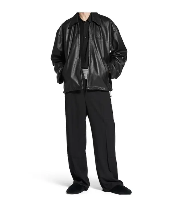 Balenciaga Nano Bb Zipped Leather Jacket