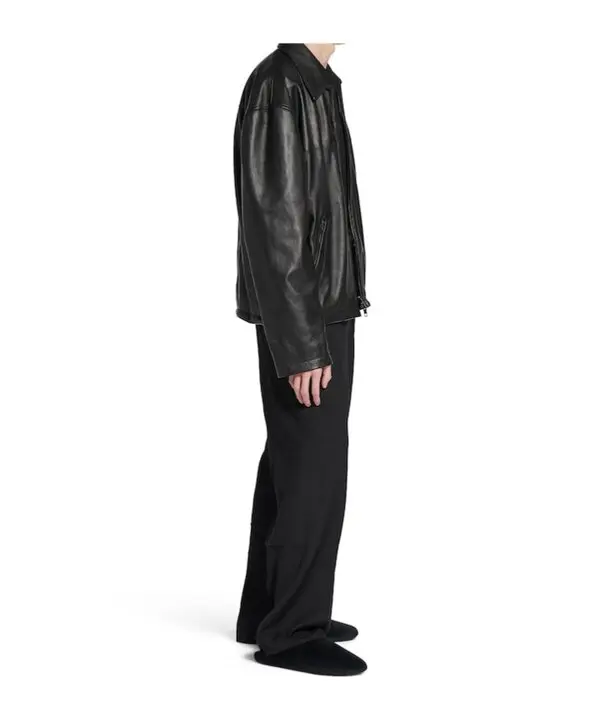 Balenciaga Nano Bb Zipped Leather Jacket
