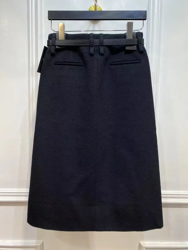 Saint Laurent Wool-blend A-line Midi Skirt