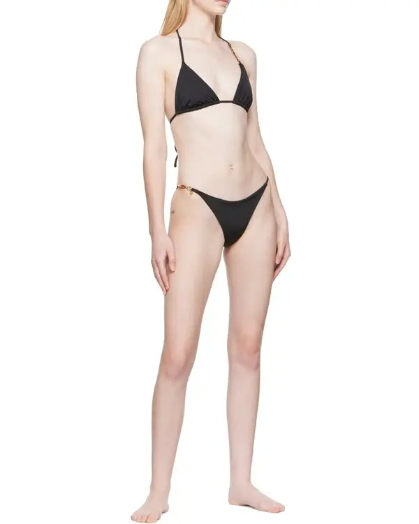 Versace Greek Key Embellished Bikini Bottoms