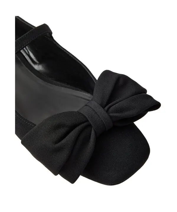 Valentino Garavani Bow Detail Ballerinas - Black