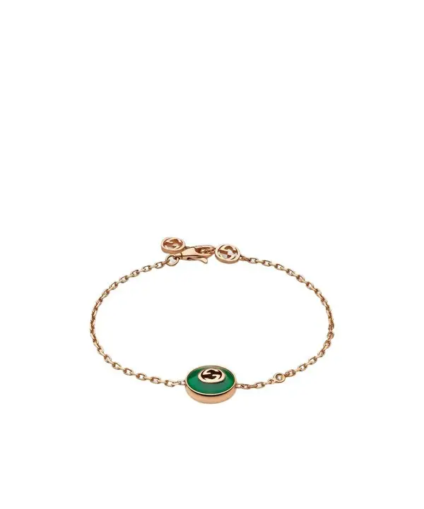 Gucci 18k Gold Interlocking G Chain Bracelet - Yellow