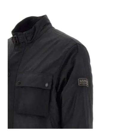 Barbour Long-sleeved Zip-up Jacket With Flip Pockets - Black