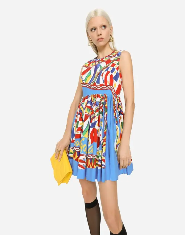 Dolce & Gabbana Sleeveless Printed Mini Dress