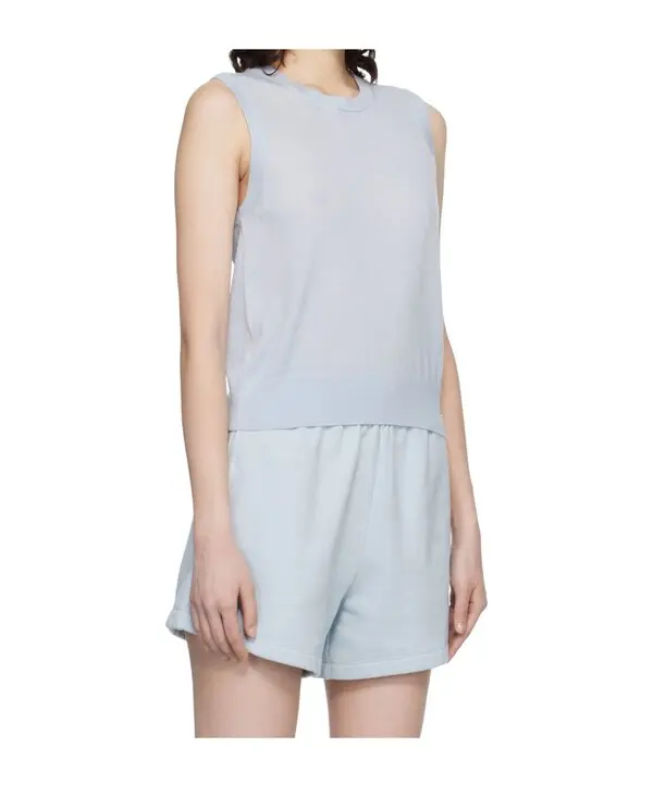 ANINE BING Moni Crop Wool Blend Knit Vest