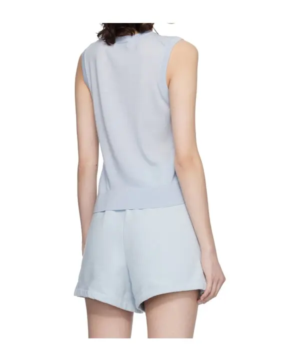 ANINE BING Moni Crop Wool Blend Knit Vest