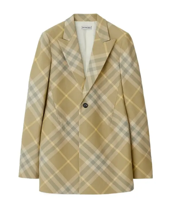 Burberry Checked Tailored Single-breasted Blazer - Brown