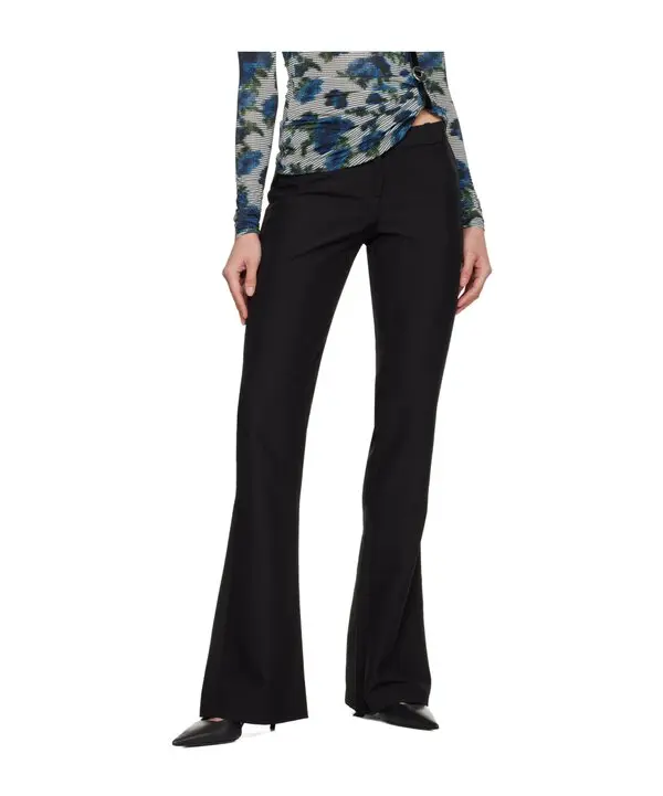 Coperni Rear-pocket Flared Trousers - Black