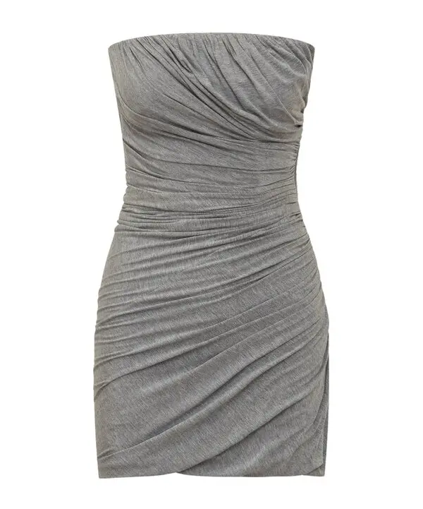 Attico Strapless Gathered Mini Dress