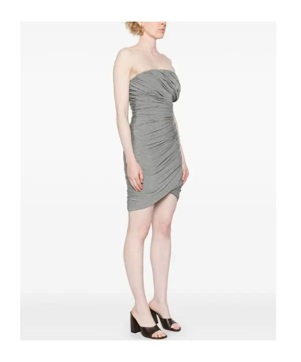 Attico Strapless Gathered Mini Dress