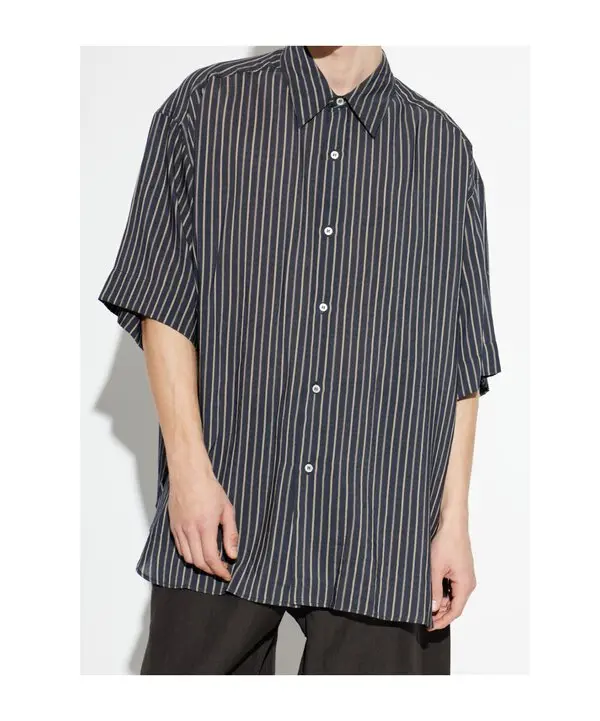 Studio Nicholson Short-sleeves Denim Shirt - Black