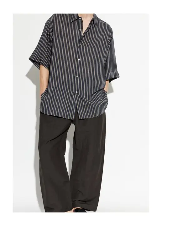 Studio Nicholson Short-sleeves Denim Shirt - Black