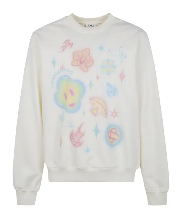 Casablanca Logo Printed Sweatshirt - Off White