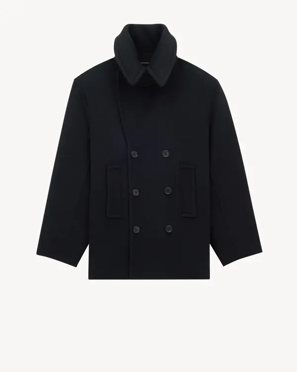Saint Laurent Wool Peacoat