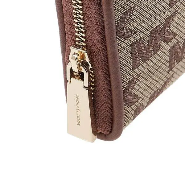 Michael Kors Logo-plaque Zip-fastening Wallet - Brown