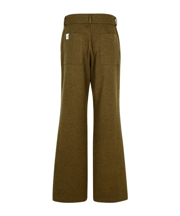 JIL SANDER Belted Flannel Trousers