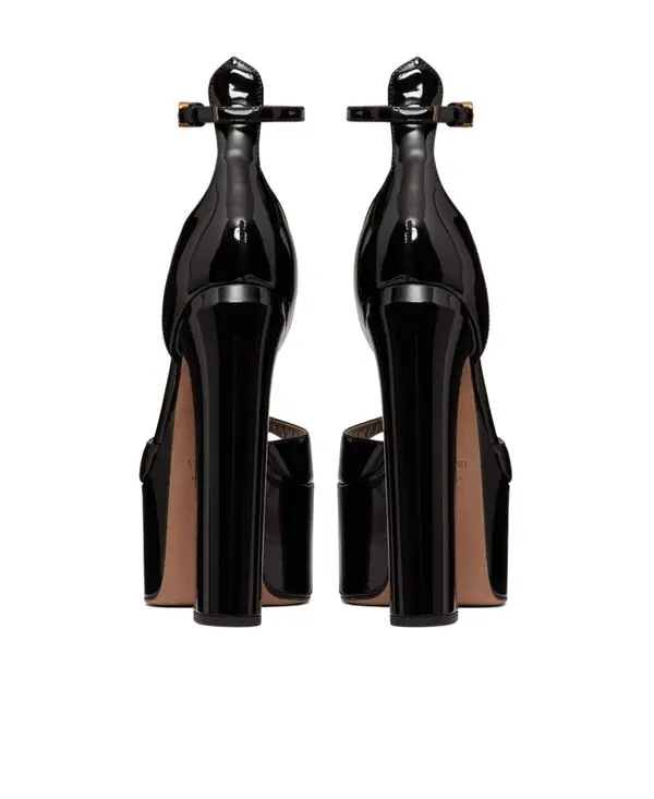Valentino Garavani Tan-go Patent Leather Platform Sandals