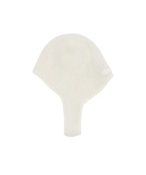 Jacquemus Ribbed Knit Hood - White