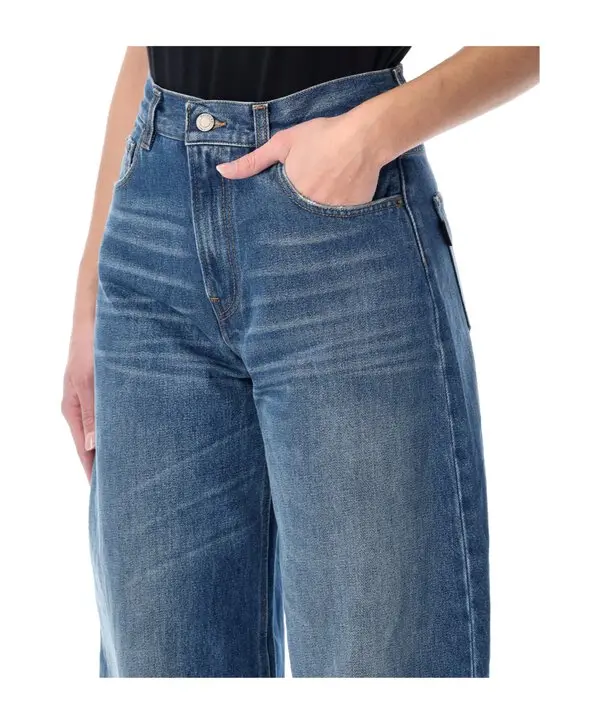HAIKURE Bibi High-rise Wide-leg Jeans - Blue