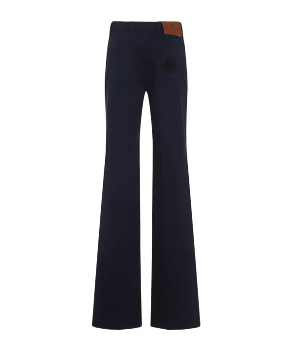 Etro Embroidered Flared Jeans - Black