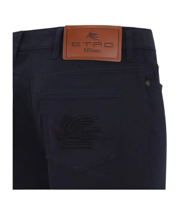 Etro Embroidered Flared Jeans - Black