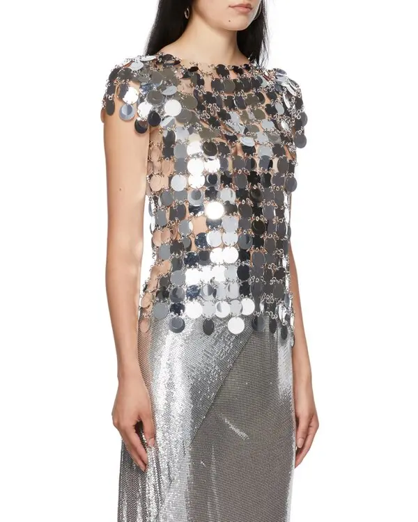 Rabanne Round Discs Embellished Top