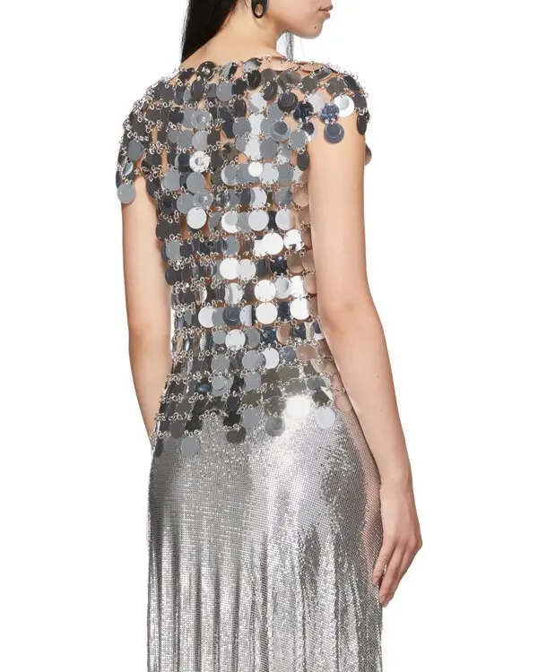 Rabanne Round Discs Embellished Top