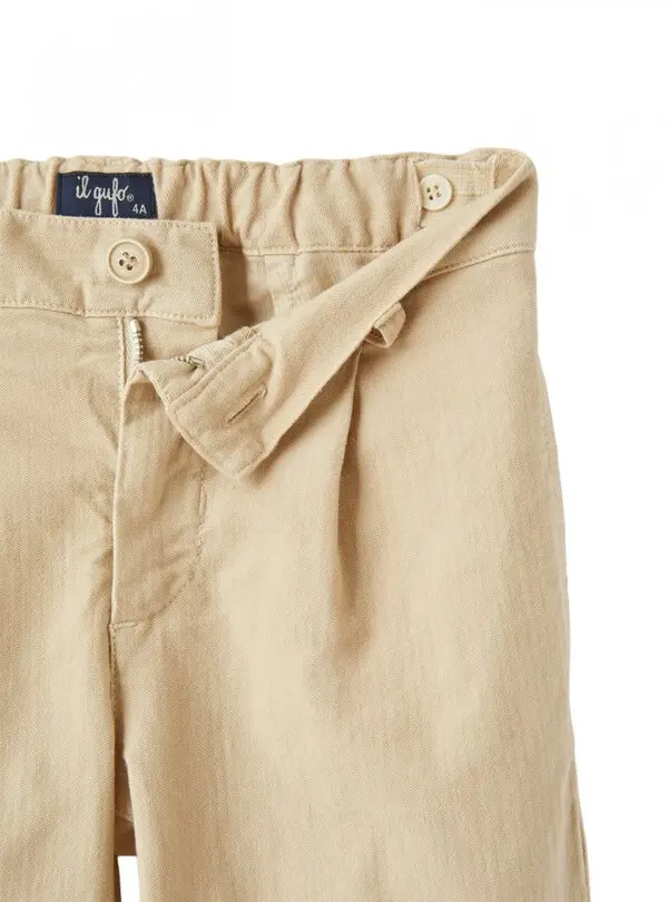 IL GUFO Tailored Trousers With Herringbone Detail - Nude