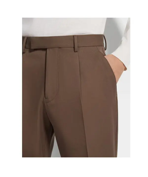 Zegna Pleated Tailored Trousers - Brown
