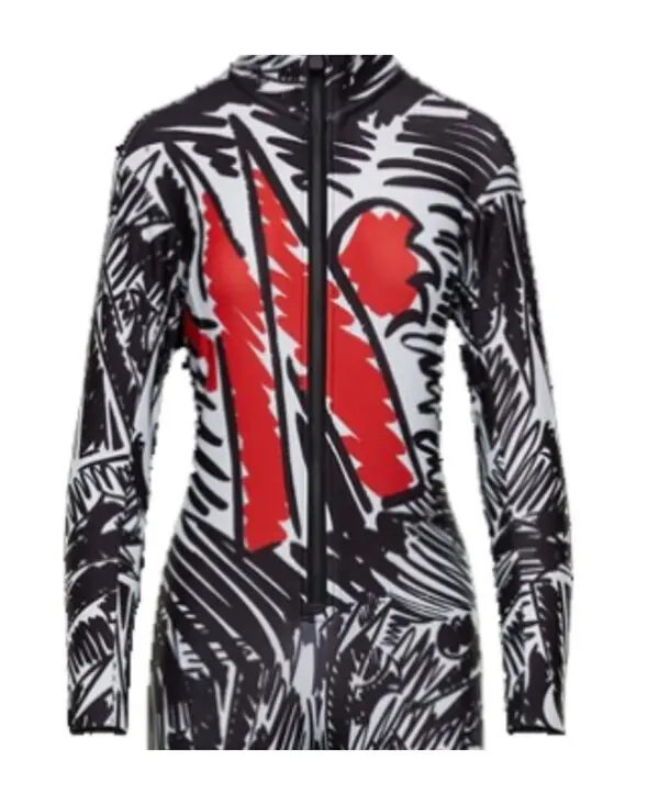 Moncler Printed Jumpsuit With Zipper