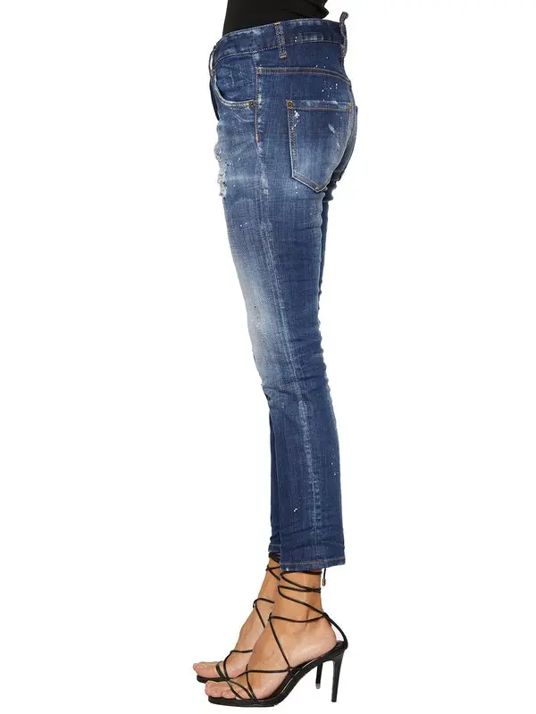 Dsquared2 Paint Splatter Distressed Skinny Jeans