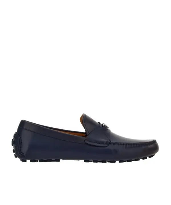 FERRAGAMO Logo Horsebit Loafers - Black