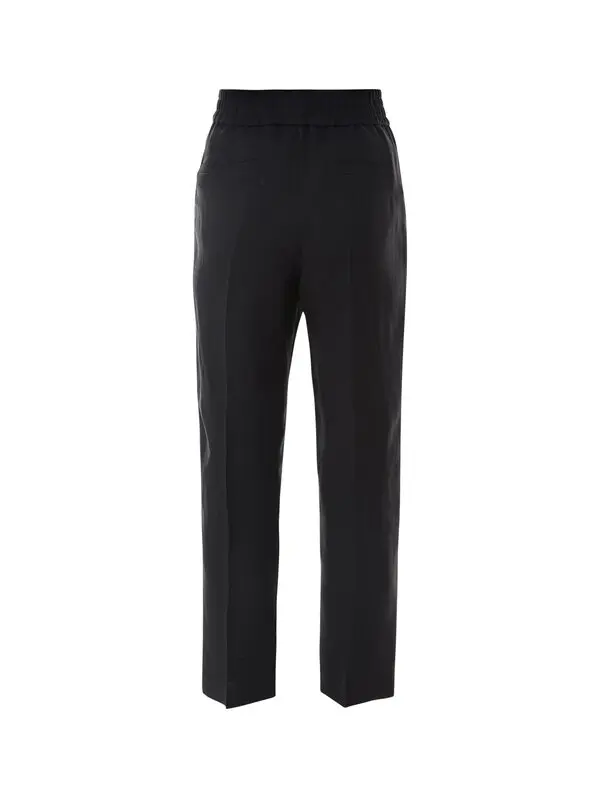 Brunello Cucinelli Fluid Twill Baggy Pull-on Trousers - Black