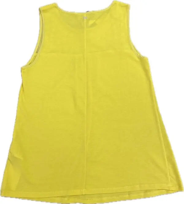 Max Mara Sleeveless Crewneck Top With Embellished Yoke - Yellow