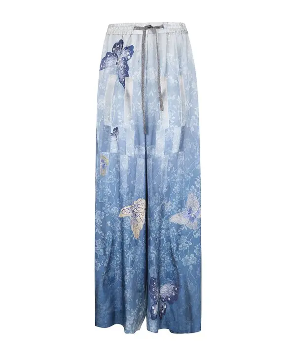 PIERRE-LOUIS MASCIA Printed Wide Leg Pants
