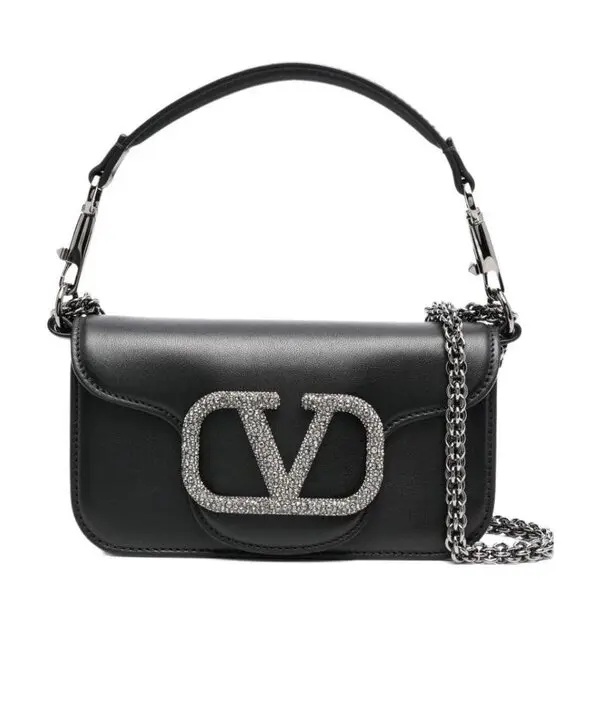 Valentino Garavani Vlogo Signature Small Shoulder Bag - Black