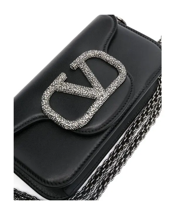 Valentino Garavani Vlogo Signature Small Shoulder Bag - Black